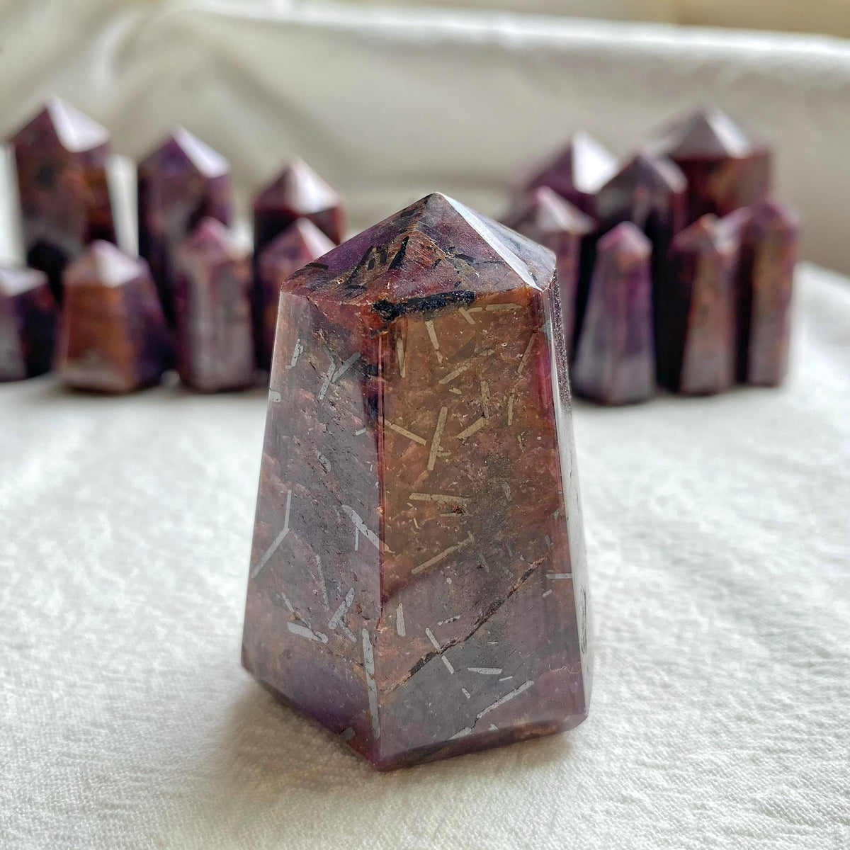 Ruby Corundum Polished Point RCP03 — Shimmer & Light