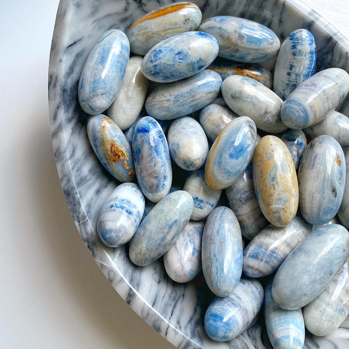 Blue Scheelite Shiva Lingam — Shimmer & Light